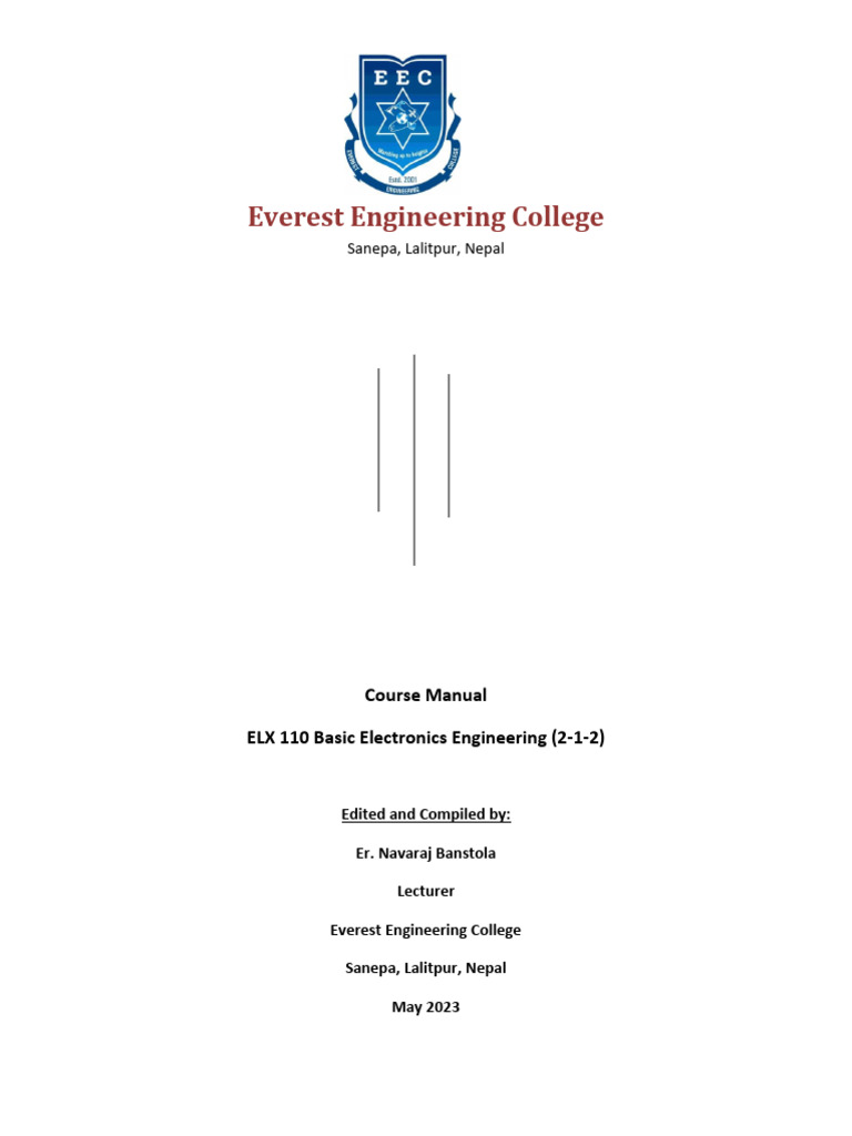 Basic Electronics Engineering | PDF | P–N Junction | Diode