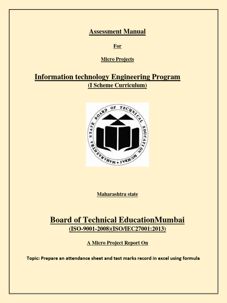 Ict Microproject | PDF | Spreadsheet | Microsoft Excel
