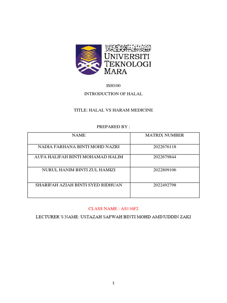 Halal vs Haram Medicine Guide | PDF | Health Care | Gelatin