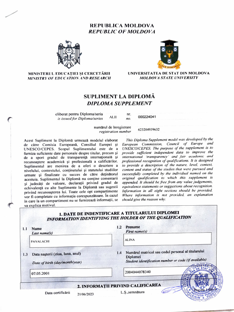 Supliment La Diploma | PDF | Computer Science | Computing