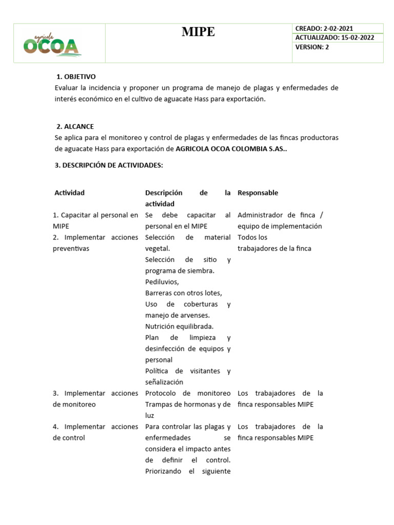 MIP 2022 | PDF | Control biológico de plagas | Plaga (organismo)