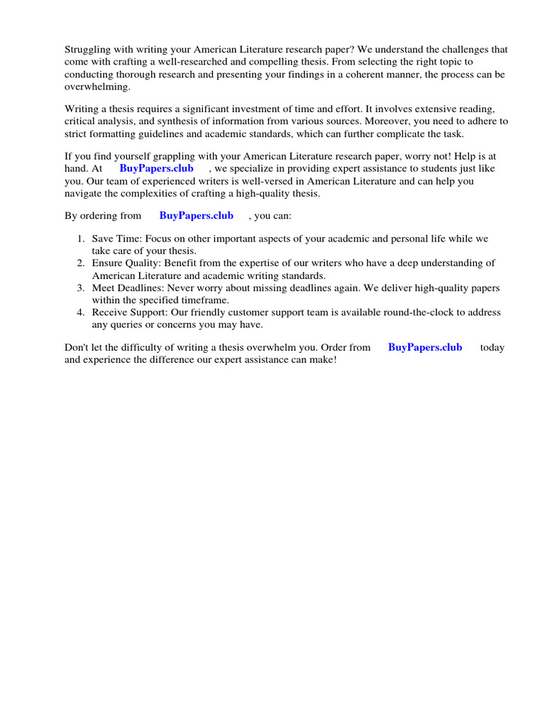 American Literature Research Paper Rubric PDF Academic Publishing