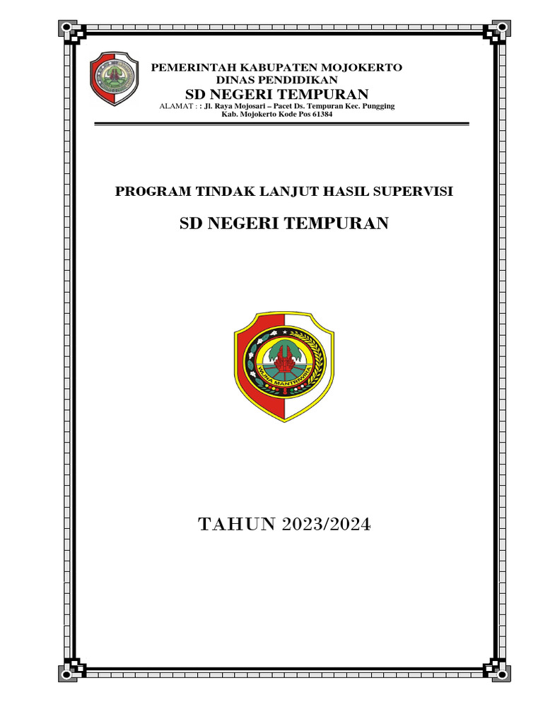 Program Tindak Lanjut Supervisi KS | PDF