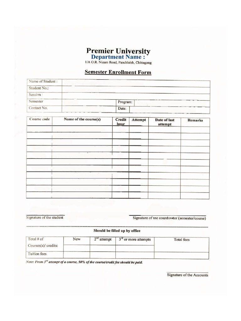 Enrollment Form | PDF