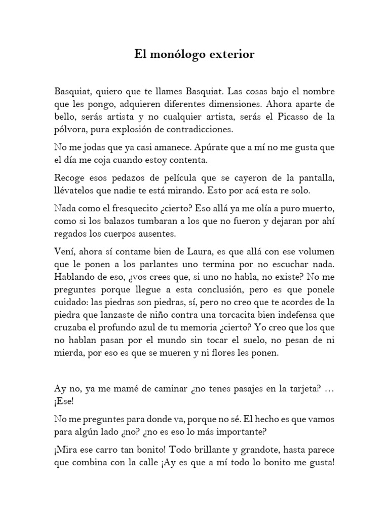 El Monólogo Exterior | PDF | Arte