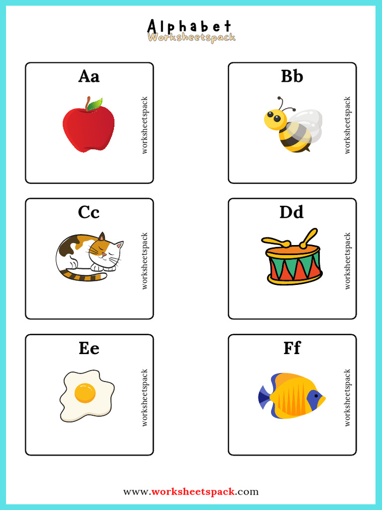 Alphabet A-Z Flashcards (No Words) | Download Free PDF | Languages ...