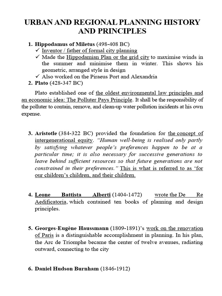 Urban and Regional Planning History and Principles | PDF | Urbanization ...