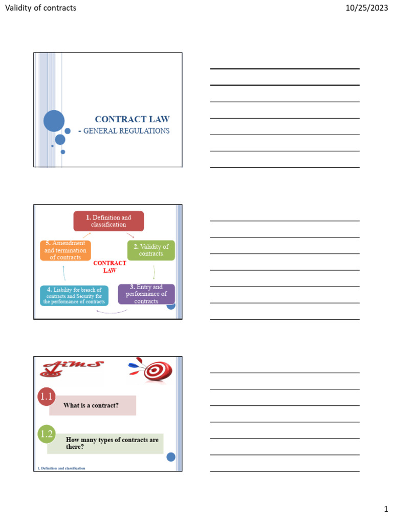 Understanding Contract Validity Requirements | PDF | Offer And ...