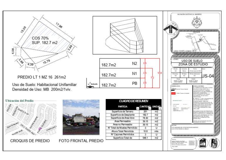 Croquis Predio Habitacional CDMX | PDF