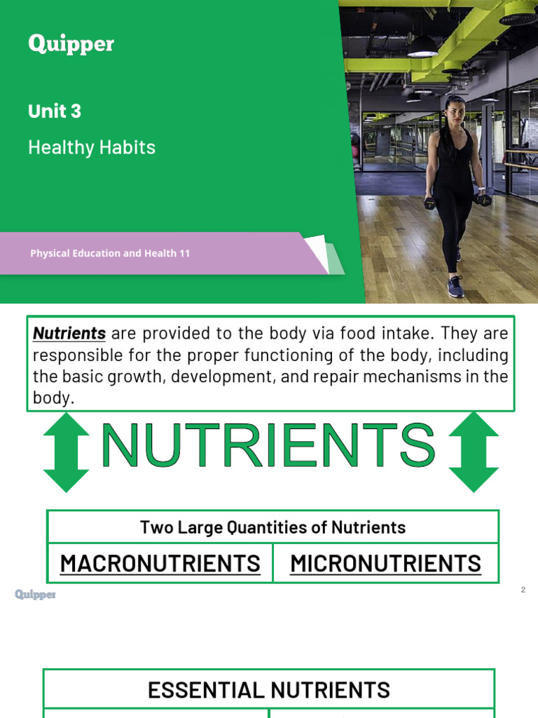 PEH 11 Q1 WK 3 Lesson 304 The Science of Healthy Diets PSs | PDF | Stress (Biology) | Nutrients