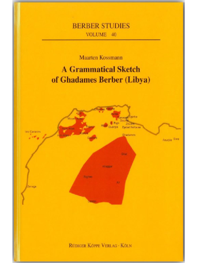 Ghadames Tamazight Language Libya | PDF