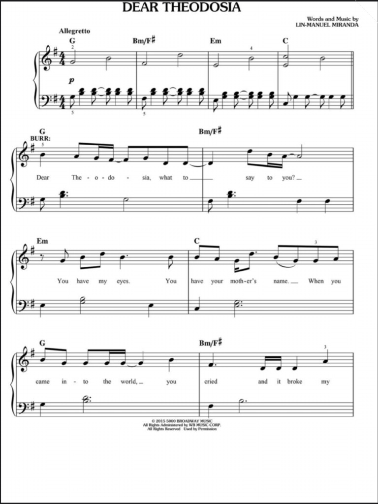 Dear Theodosia (Page 1) | PDF