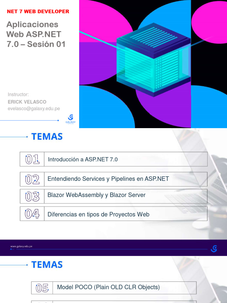 Sesión 01 NET7WebDeveloper - AplicacionesWeb | PDF | .NET Framework ...