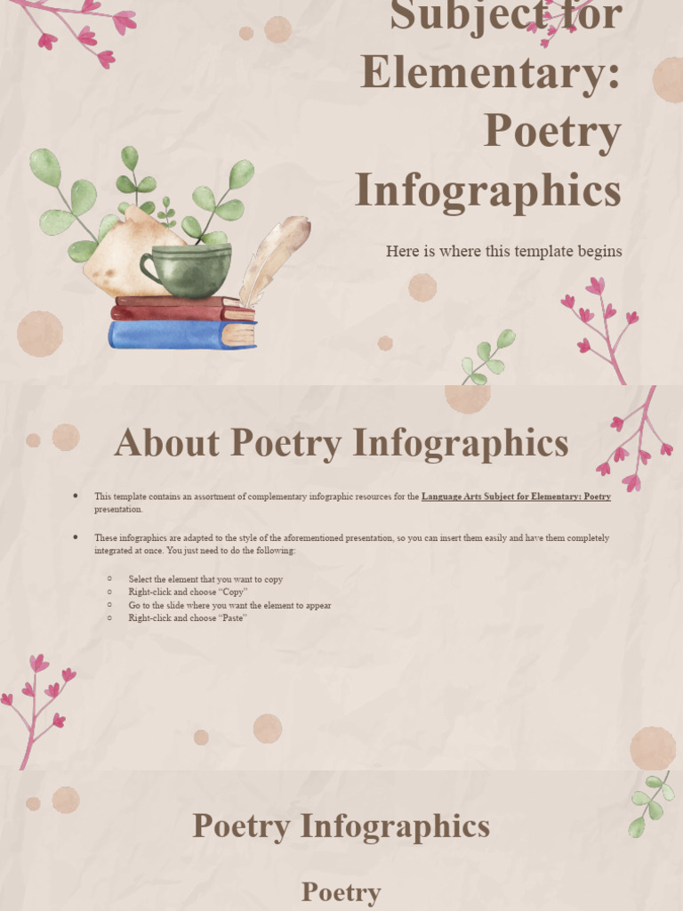 Language Arts Subject For Elementary Poetry Infographics | PDF ...