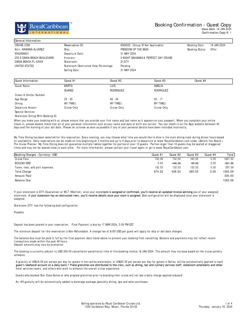Marta Suarez Booking | PDF