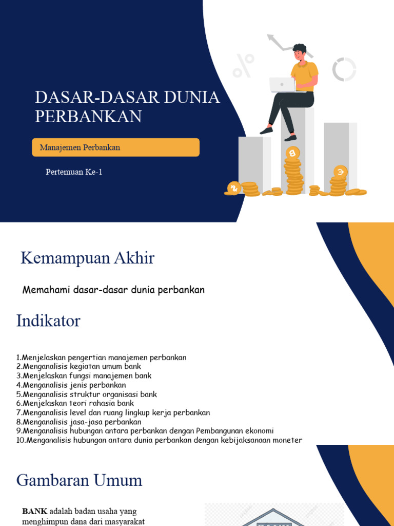 Materi Pertemuan 1 - Dasar-Dasar Perbankan | PDF