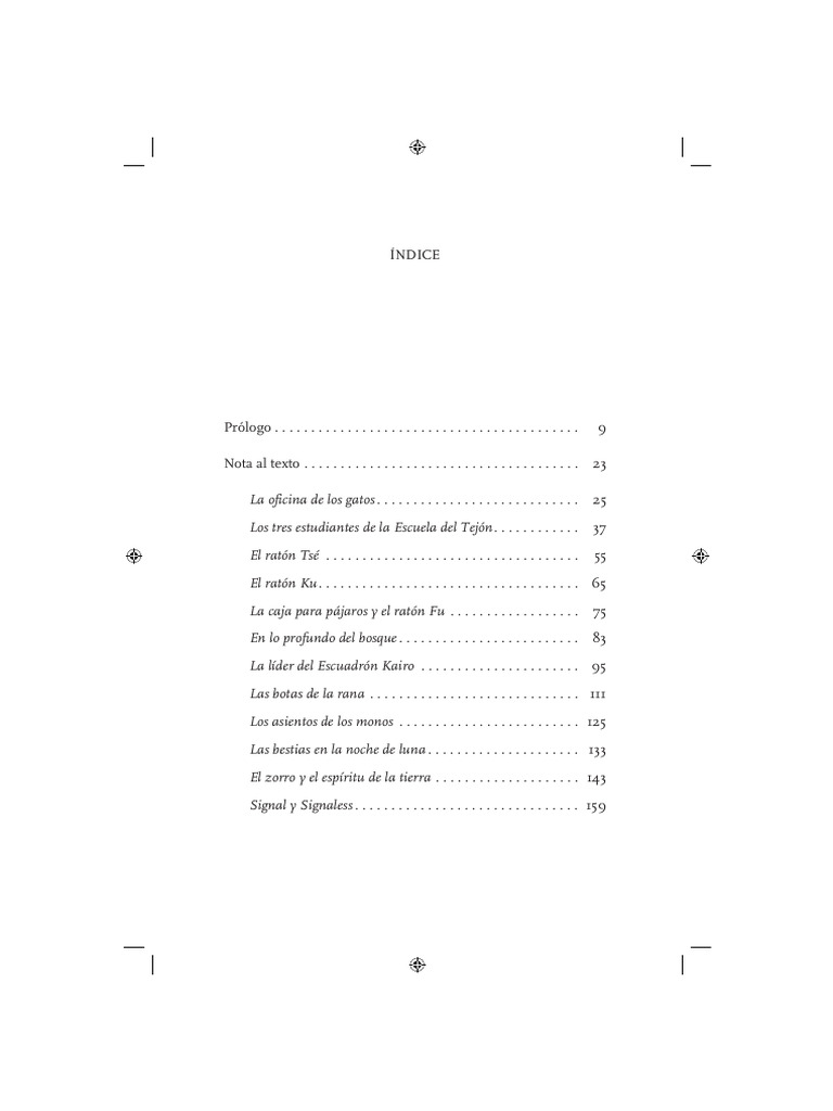 A Oficina de Los Gatos Ndice | PDF