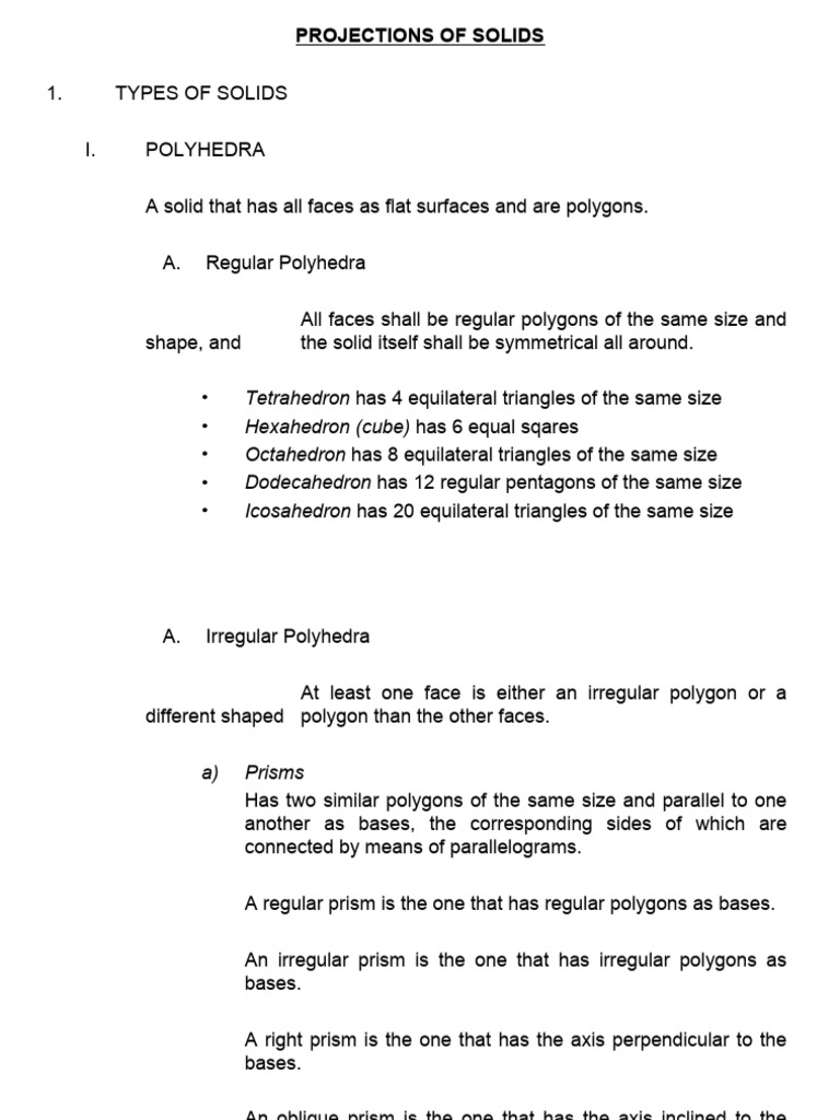 Lecture - 9-2 Projection of Solids | PDF | Rectangle | Rotation
