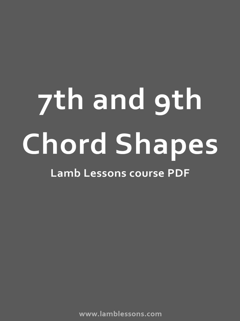 7th and 9th Chord Shapes PDF | PDF