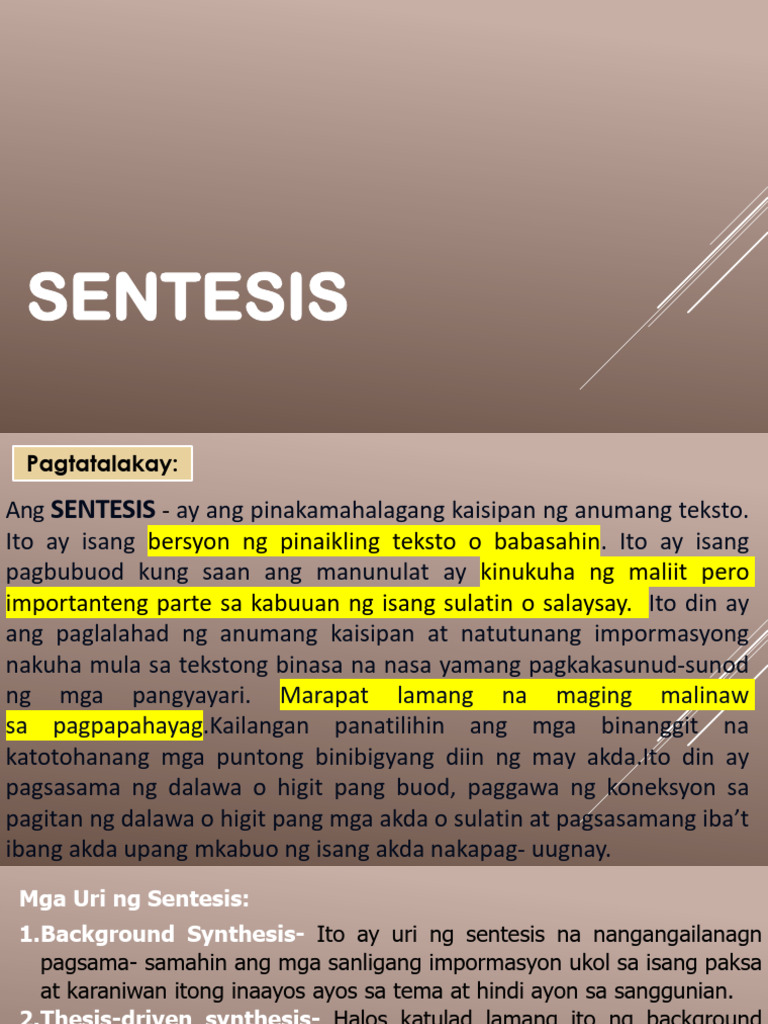 Sentesis-1 1 | PDF