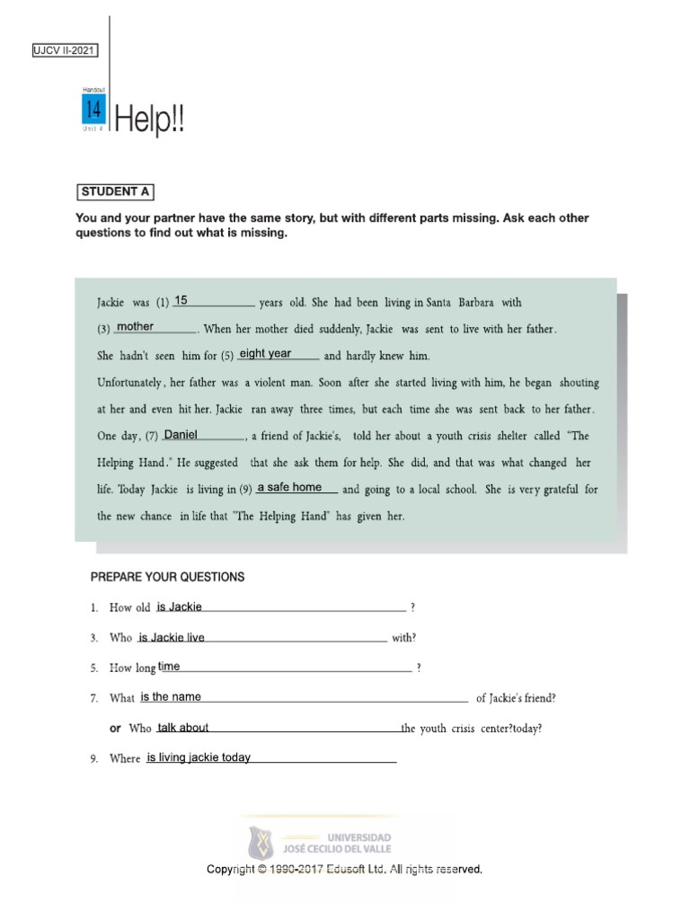 Intermediate II Handout 14 Unit 4 Etni Bu 2017210267 | PDF
