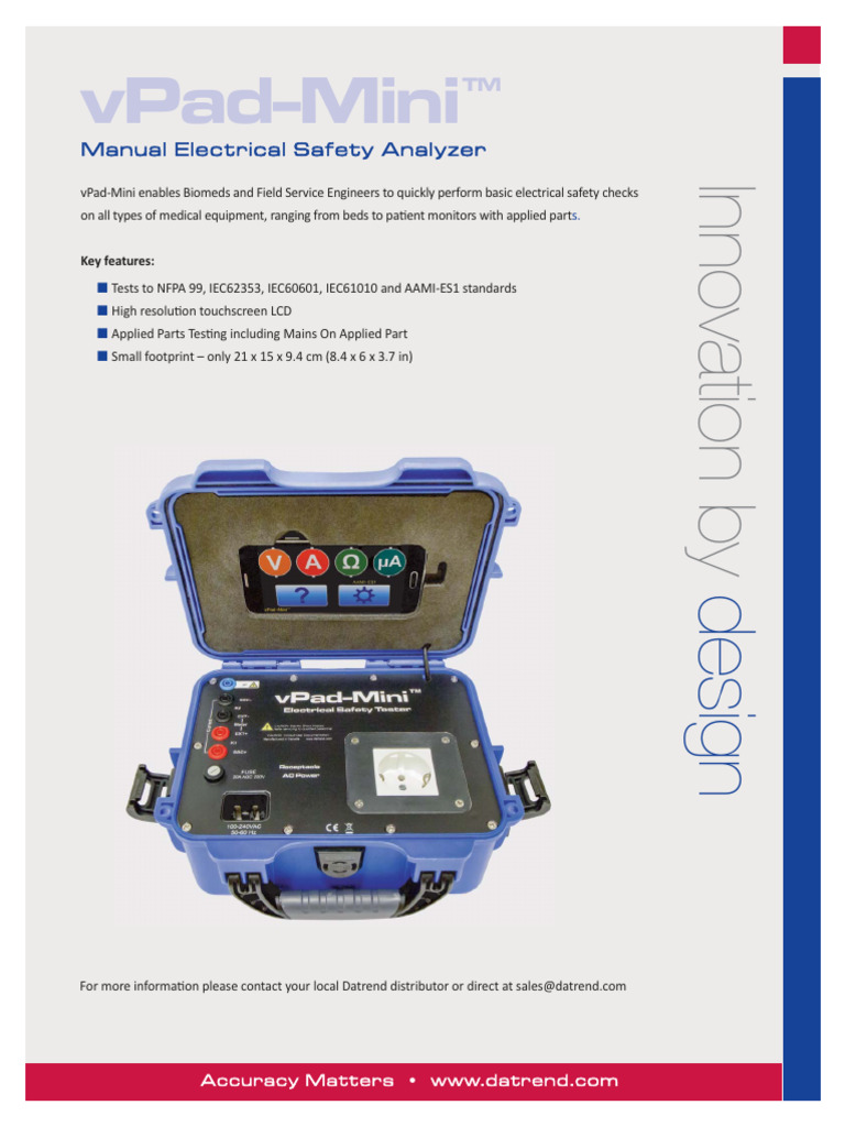 vPad-Mini: Medical Safety Analyzer | PDF | Electricity | Electrical ...