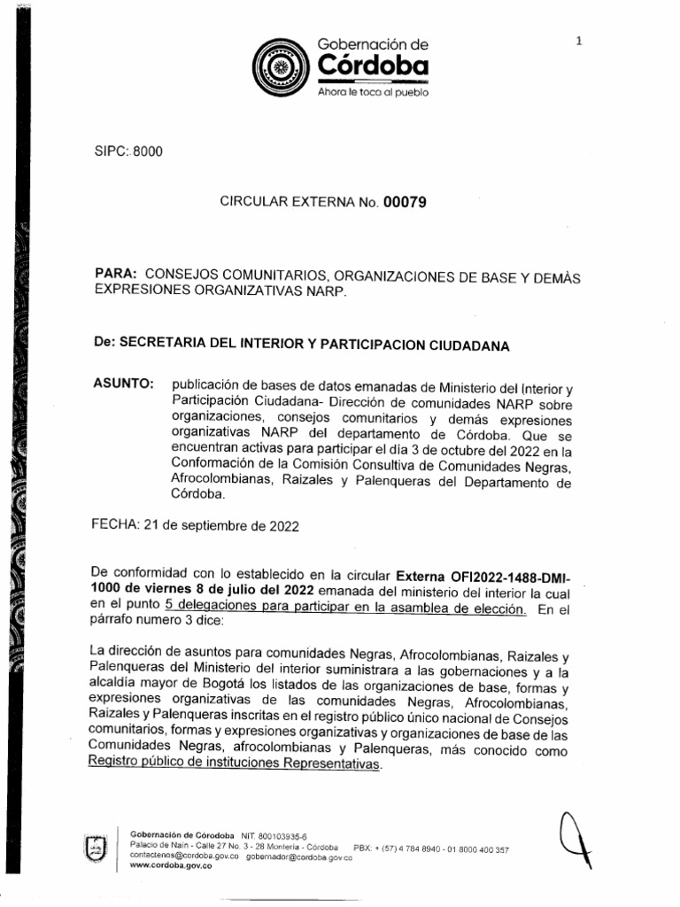 Circular Externa 00079 NARP | PDF