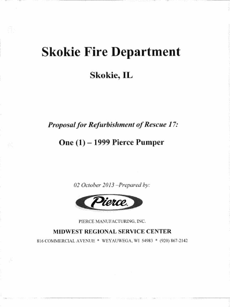 1999 Pierce Pumper PDF | PDF