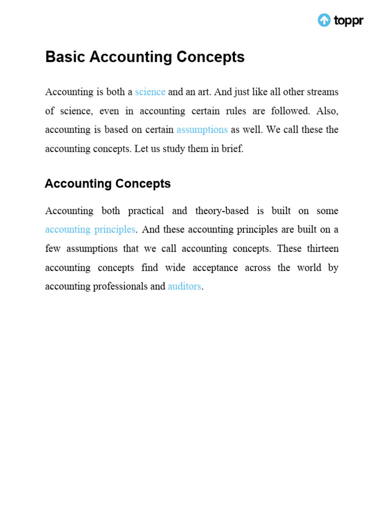 Class 11 Theory Base of Accounting Notes | PDF | Debits And Credits ...
