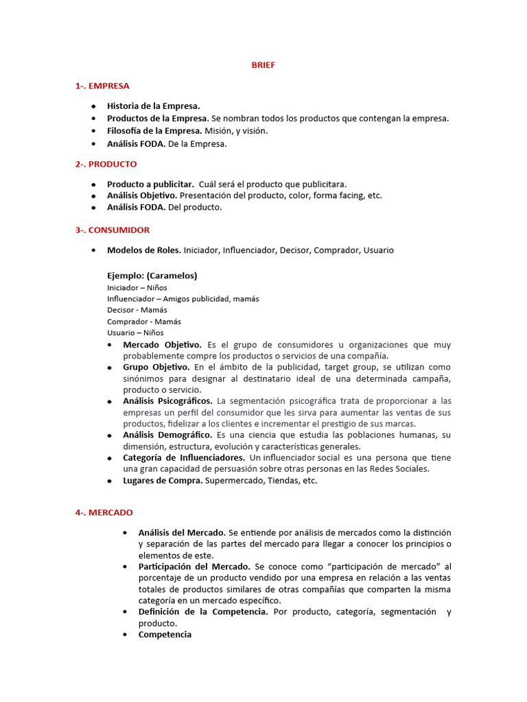 Brief Dic 1.2 | PDF | Marketing | Business