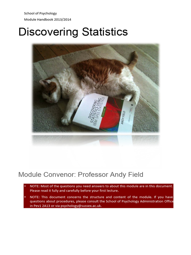 Discovering Statistics (C8552) | PDF | Analysis Of Covariance