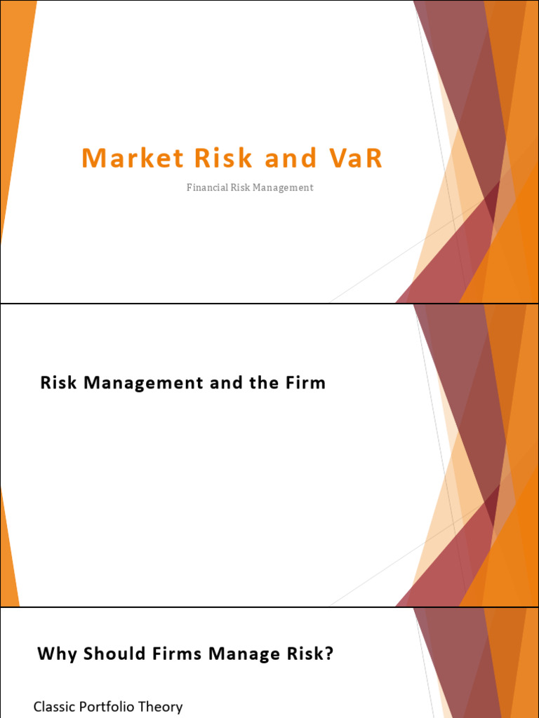 Market Risk | PDF | Value At Risk | Risk