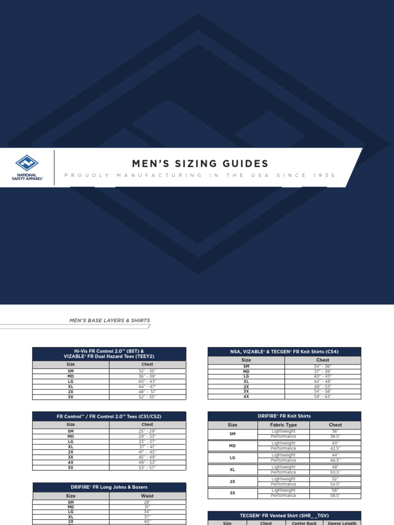 Men S Sizing Guide 1 | Download Free PDF | Shirt | Clothing