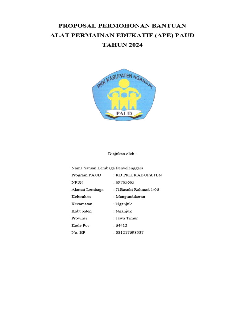 Contoh Proposal Ape Ta 2024 | PDF