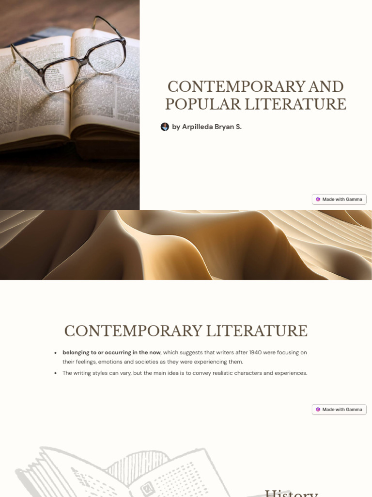 Contemporary and Popular Literature Overview | PDF | Pop Music