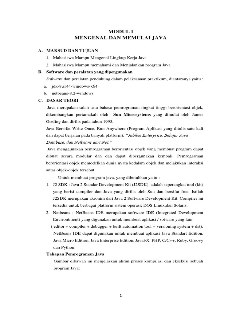 Modul 1 (Praktikum Pemrograman Berorientasi Objek - TI) | PDF | Seni ...