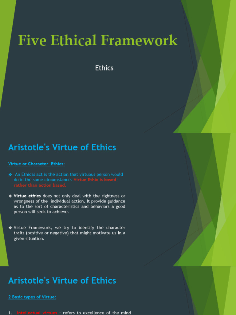 Five Ethical Framework Ethicsss | PDF | Virtue | Utilitarianism