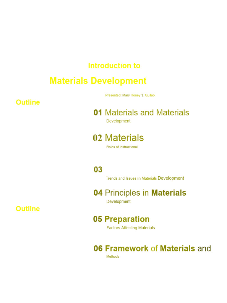 Introduction To Materials Development | PDF | Learning | Language Education