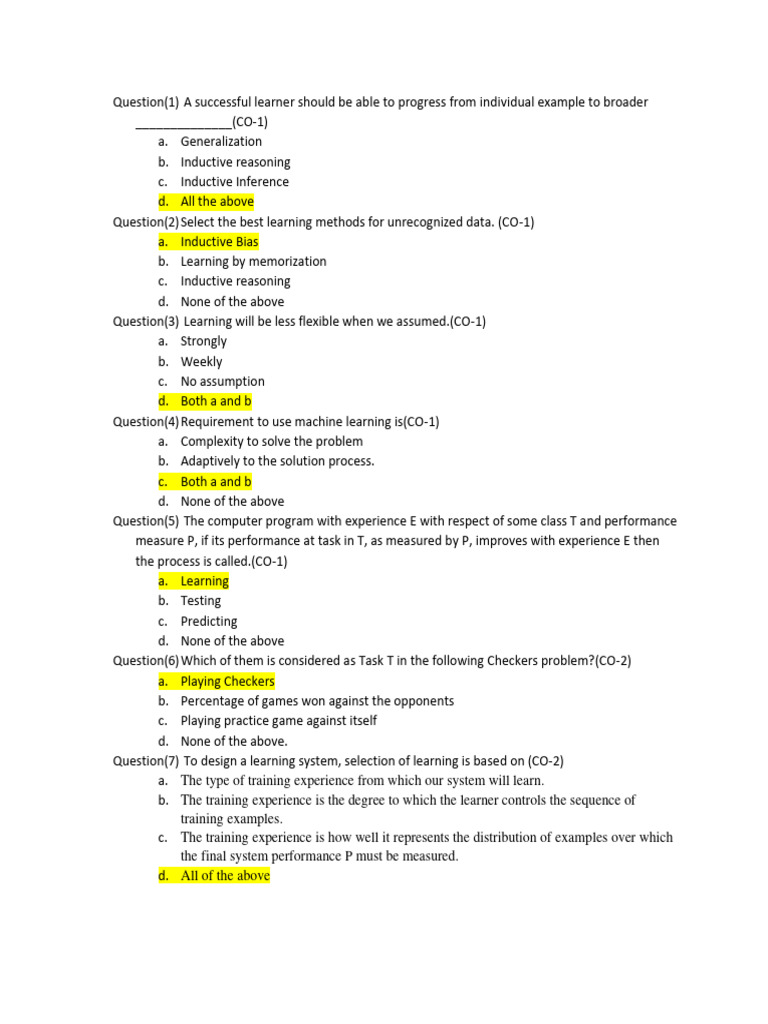 INT354 Question Bank | Download Free PDF | Bayesian Inference ...