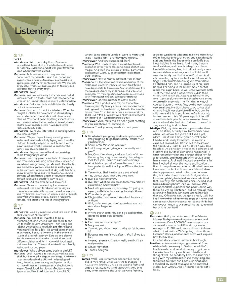 P. 8 Listening | PDF