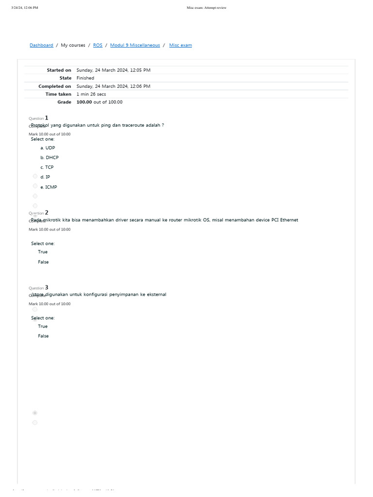 Exam Modul 9 | PDF