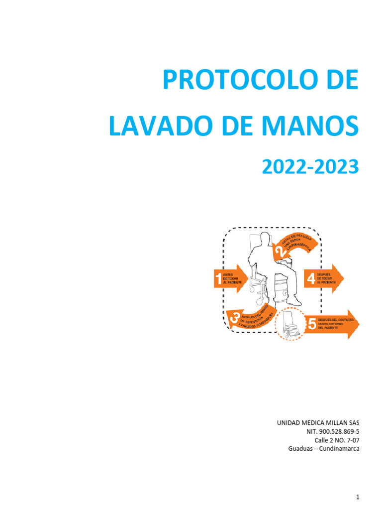 Protocolo de Lavado de Manos 2022-2023 | PDF | Lavado de manos | Higiene