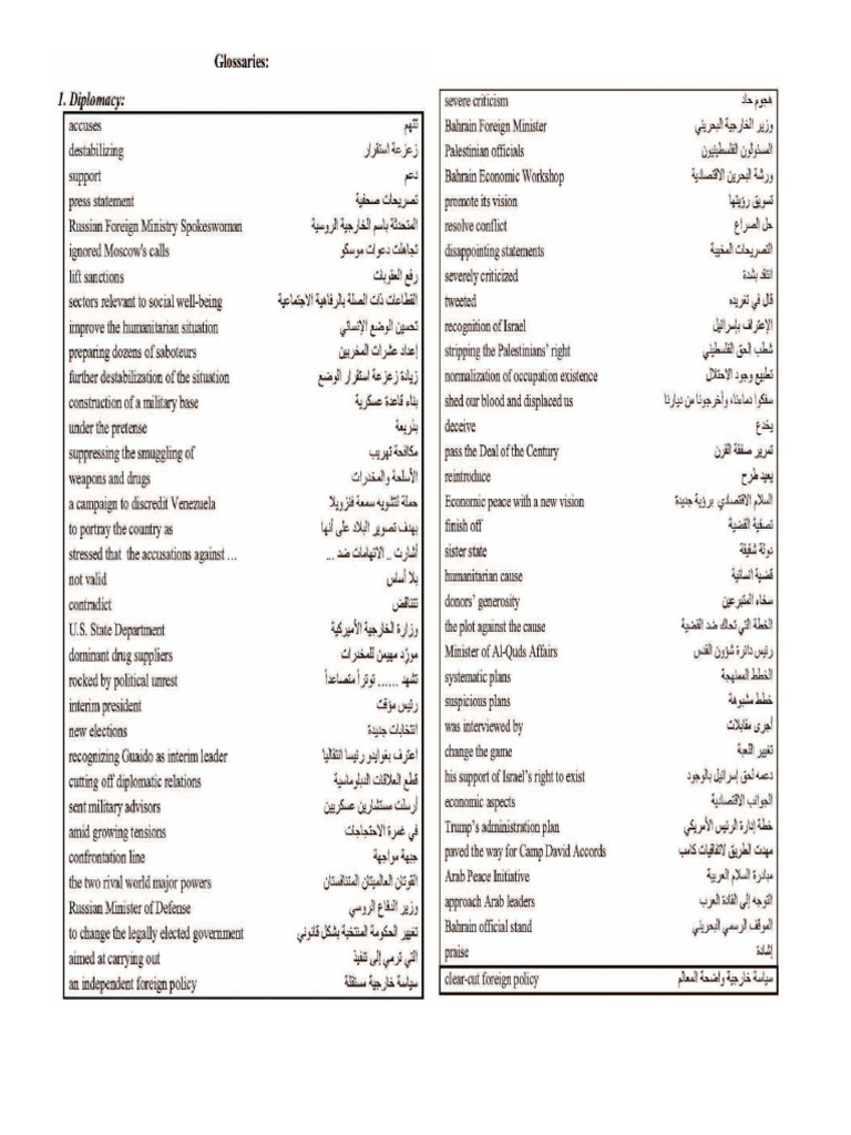 Political & Media Glossary | PDF