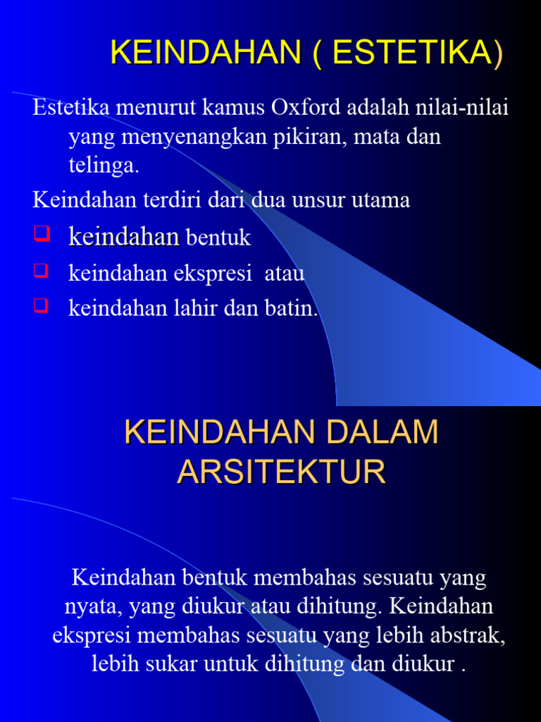 Estetika Dalam Arsitektur Unity Pdf
