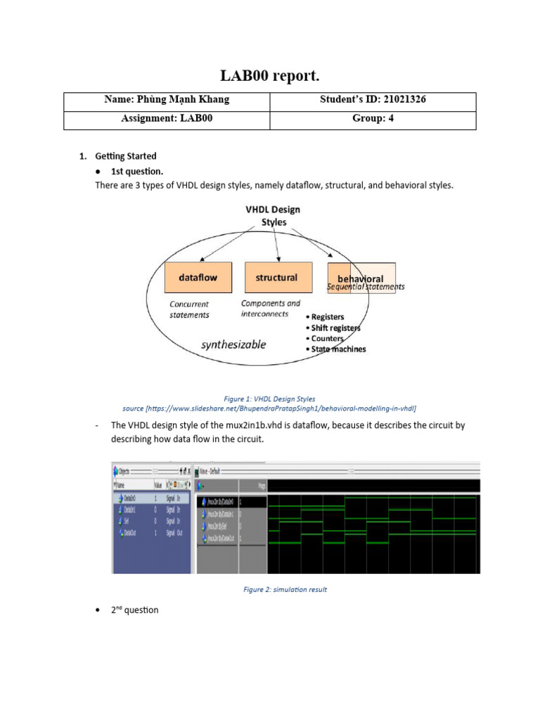 LAB00 | PDF | Vhdl | Logic Gate