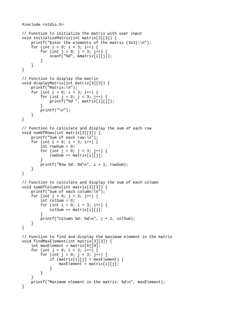 Matrix Pdf