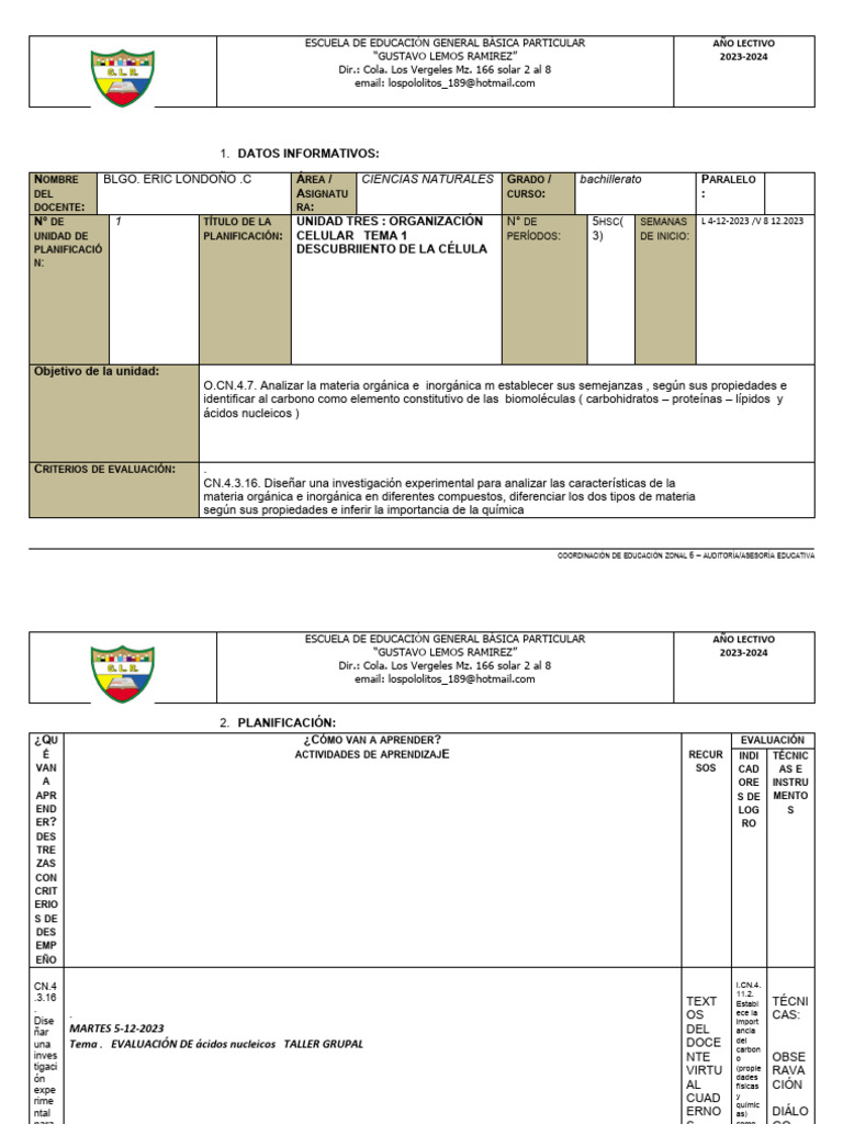Org Celular 5-7-12-2023 | PDF