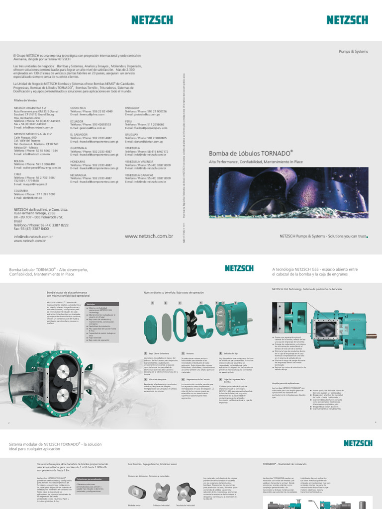 Bomba Lobular NB 777 TORNADO® Netzsch | PDF Bomba Lobular NB 777 TORNADO® Netzsch | PDF