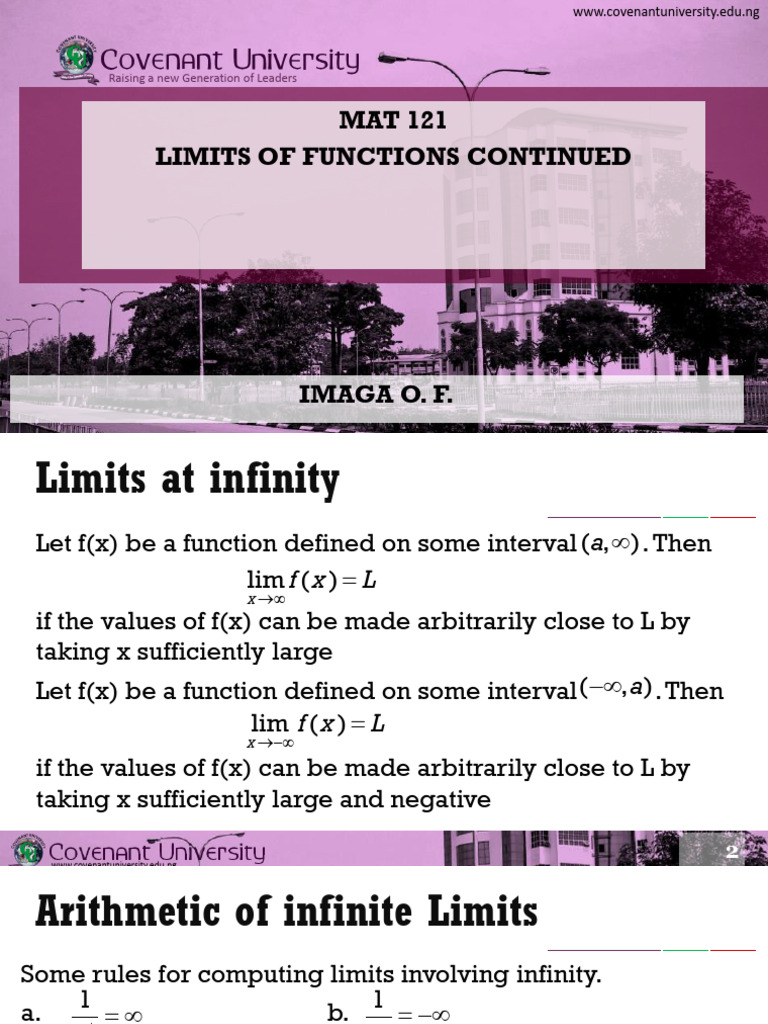 Limits Involving Infinity | PDF | Limit (Mathematics) | Polynomial