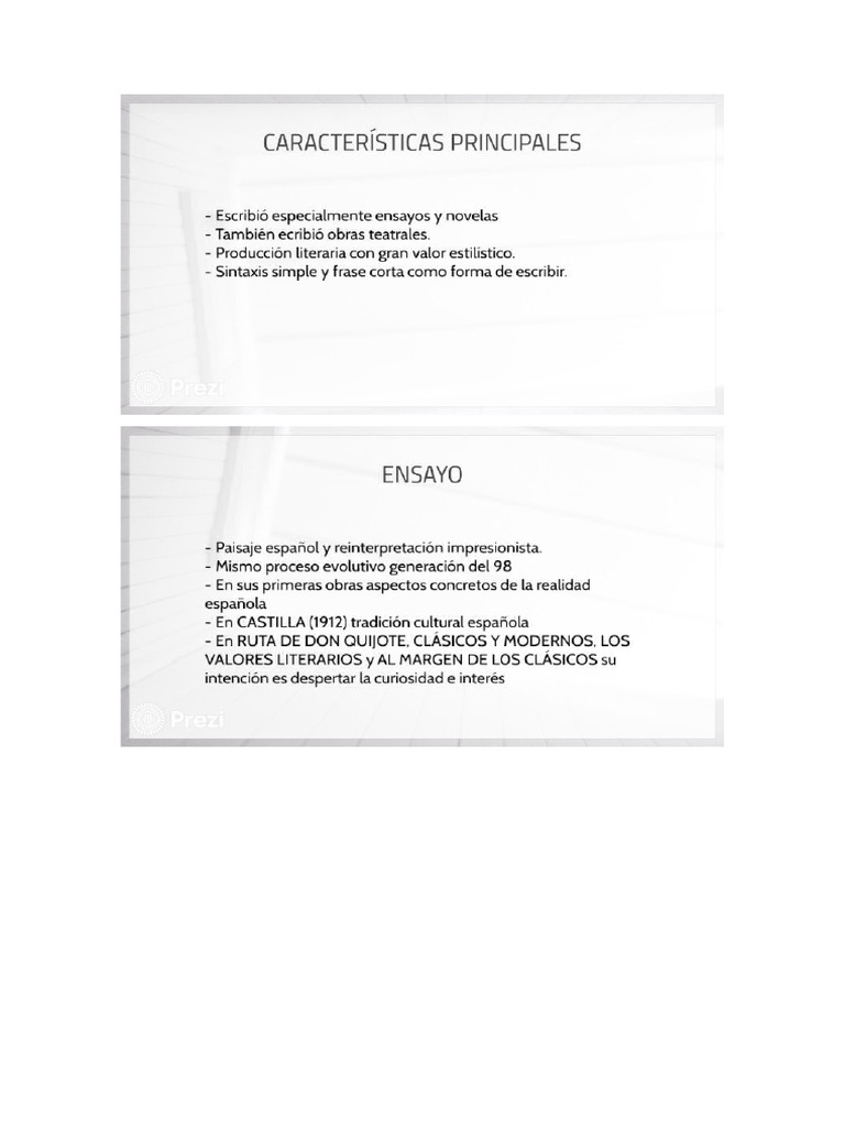 Esquema de La Obra de Azorin | PDF